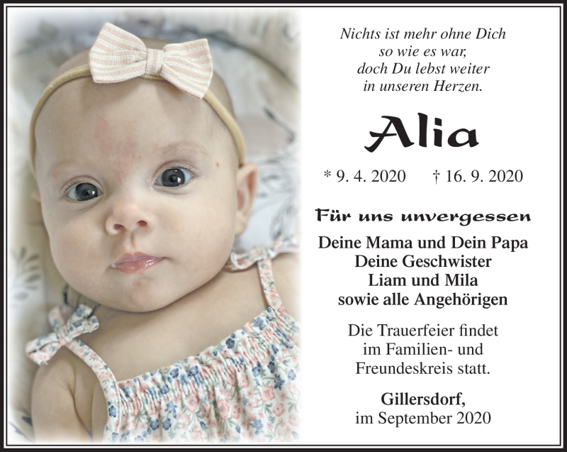 Traueranzeigen von Alia | franken-gedenkt.de Traueranzeigen von Alia | franken-gedenkt.de